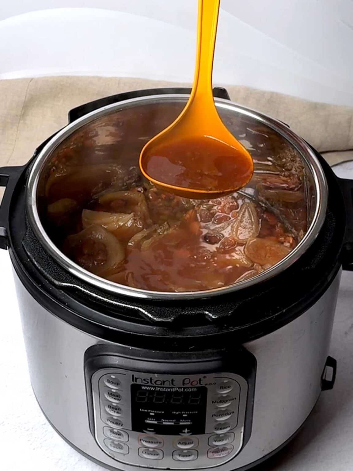 Instant Pot Smashed Pinto Beans - Pudge Factor