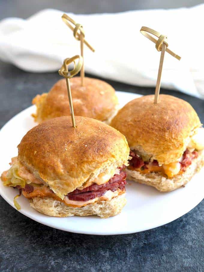 Easy Reuben Sliders - Pudge Factor