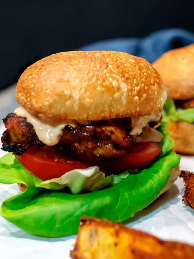 Grilled Peri Peri Chicken Burger - Pudge Factor
