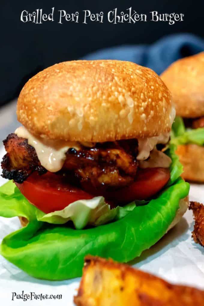 Grilled Peri Peri Chicken Burger - Pudge Factor
