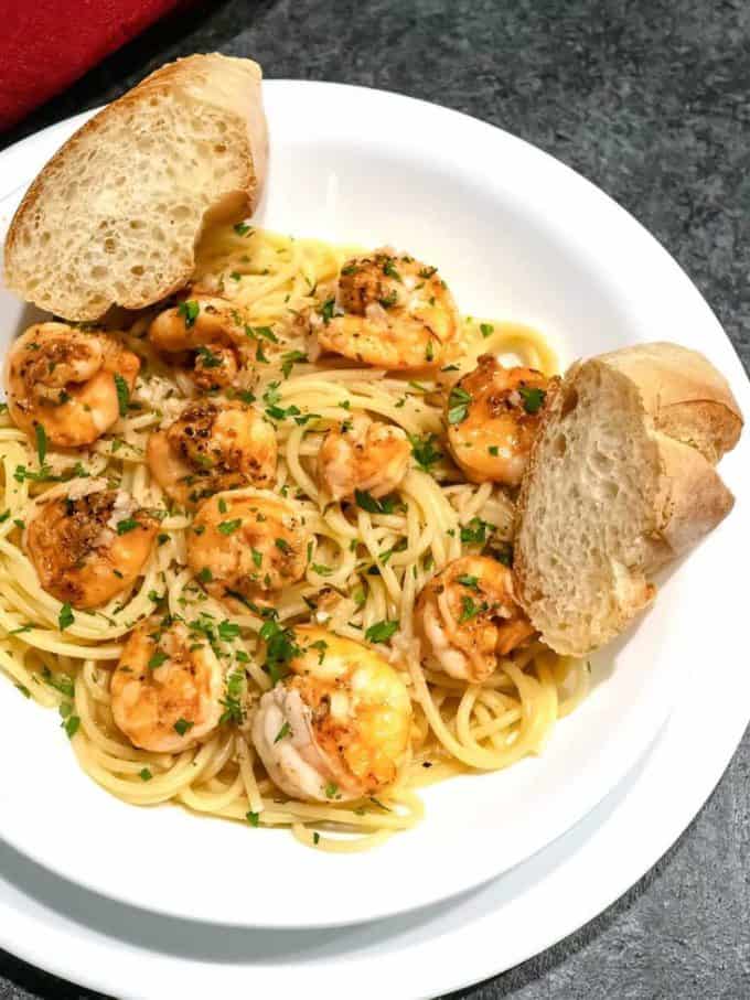 Easy Shrimp Scampi - Pudge Factor