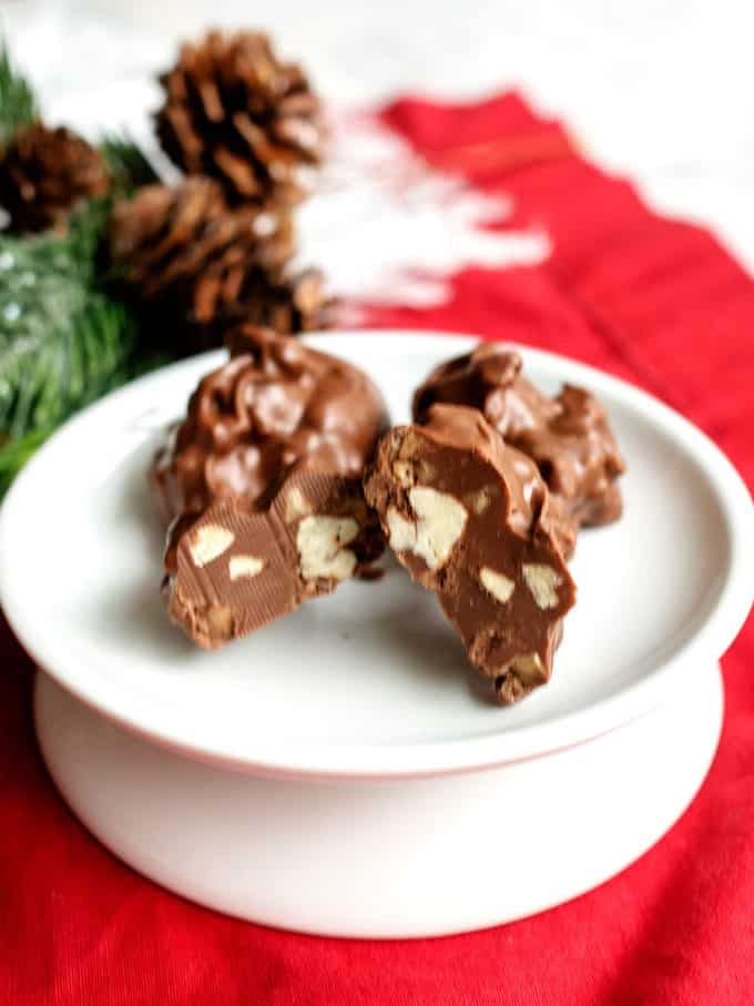 Chocolate Pecan Toffee Clusters - Pudge Factor