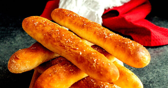 Easy Breadsticks with Food Processor (With Video) - Pudge Factor