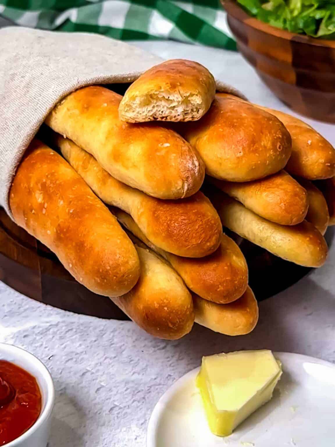 Easy Homemade Breadsticks (Made in the Food Processor!) - Pudge Factor