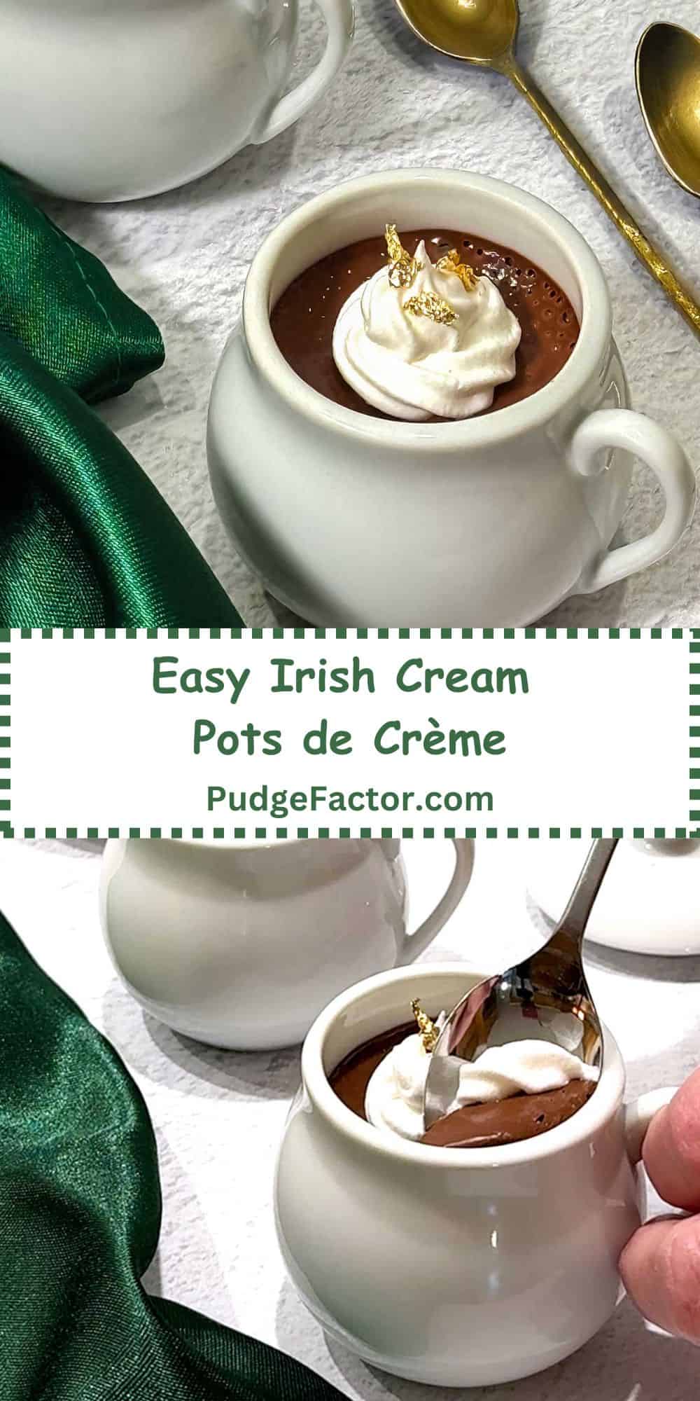 Irish Cream Pots de Crème - Pudge Factor