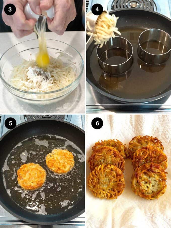 Eggs Benedict on Hash Brown Rounds - Pudge Factor