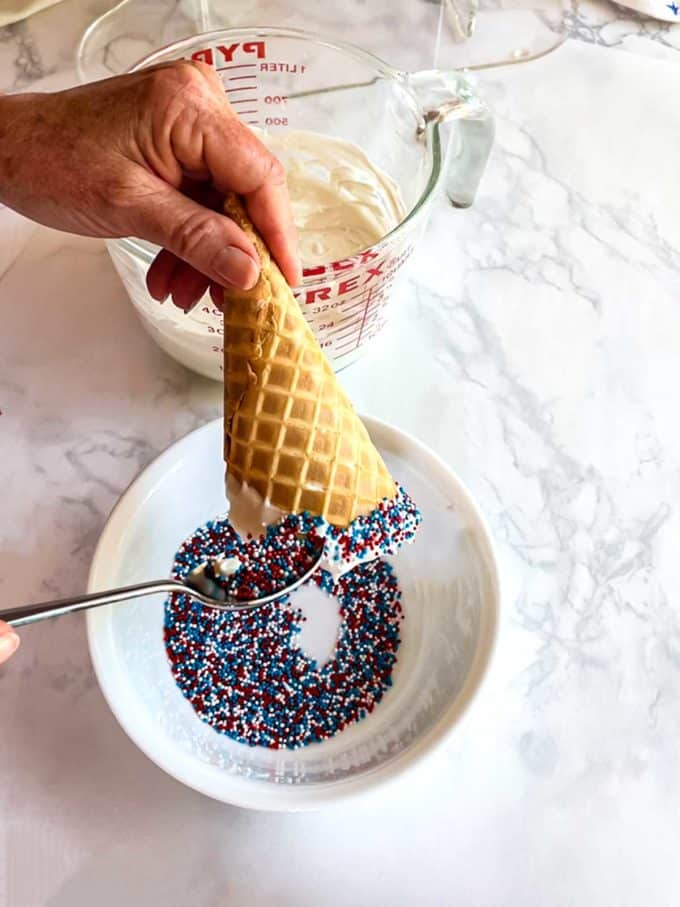 Patriotic Snack Mix Cones - Pudge Factor