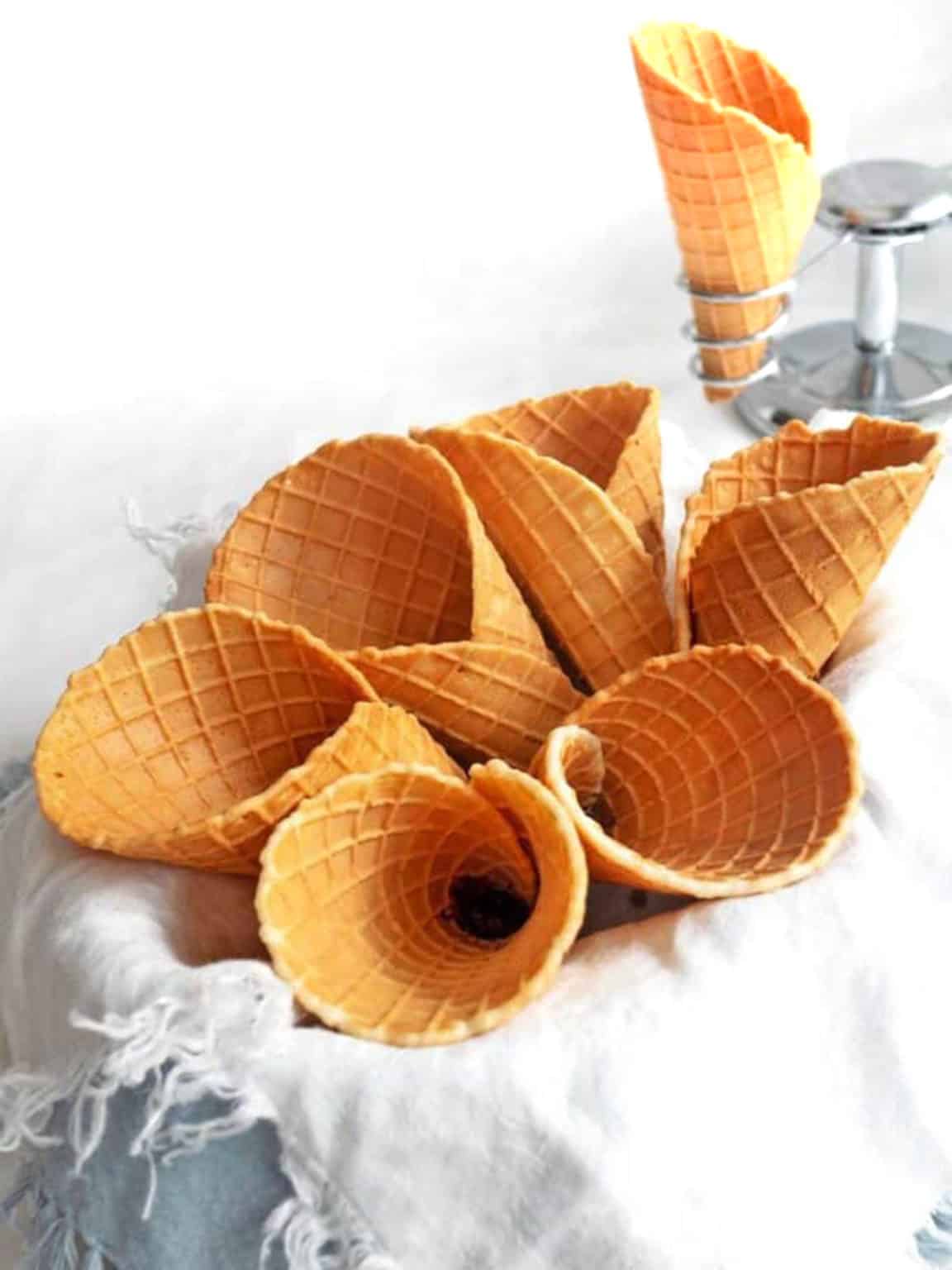 Triple Chocolate Ice Cream with Waffle Cones - Pudge Factor