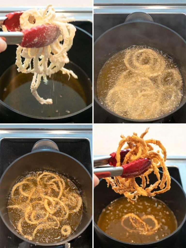Crispy Cajun Onion Strings with Spicy Dipping Sauce - Pudge Factor