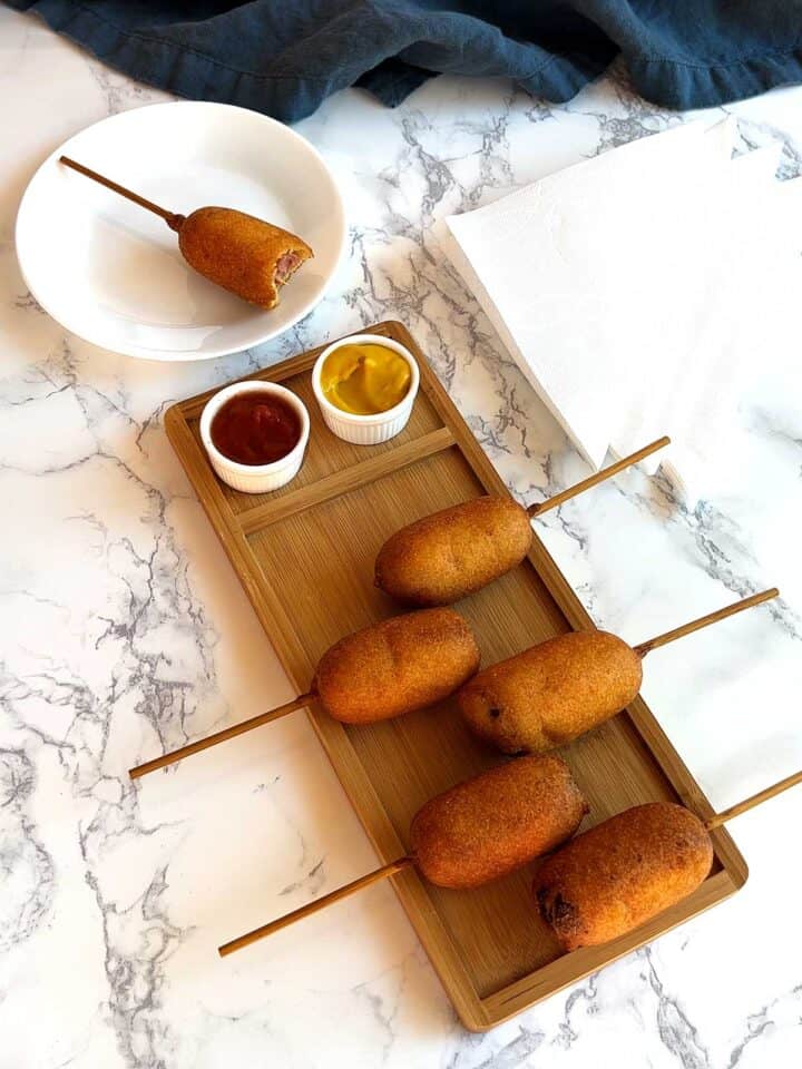 Easy Mini Corn Dogs - Pudge Factor