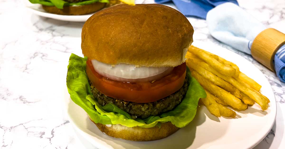 Tasty Meatless Burgers - Pudge Factor