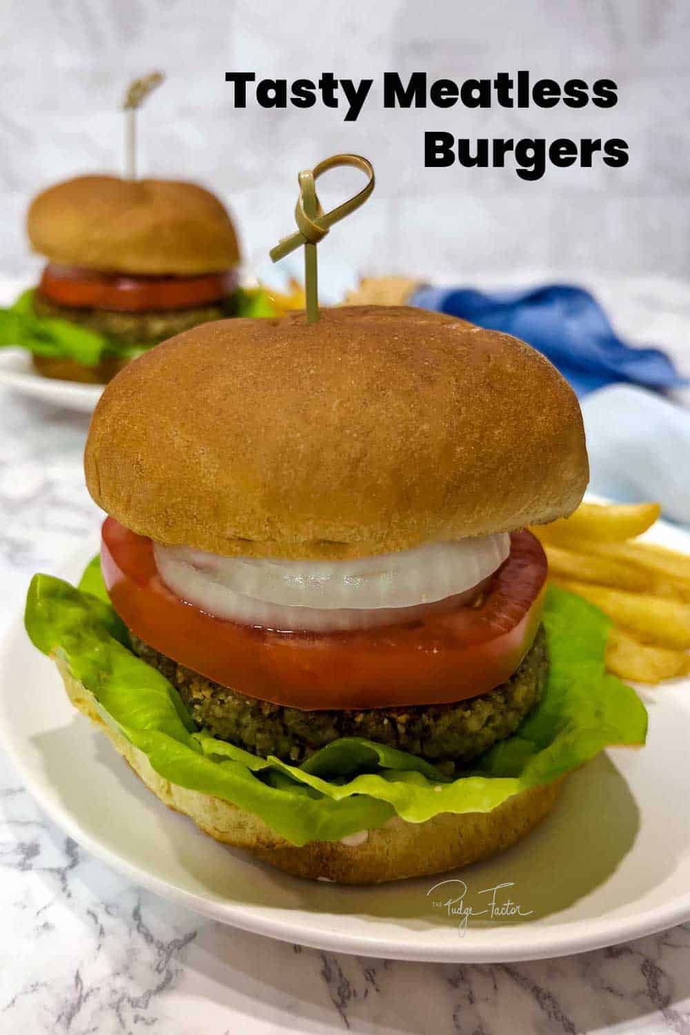 Tasty Meatless Burgers - Pudge Factor