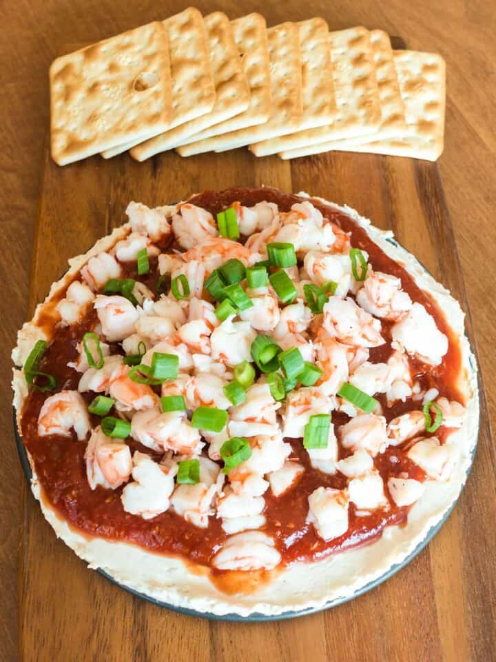 Layered Shrimp Cocktail Dip - Perfect Appetizer - Pudge Factor