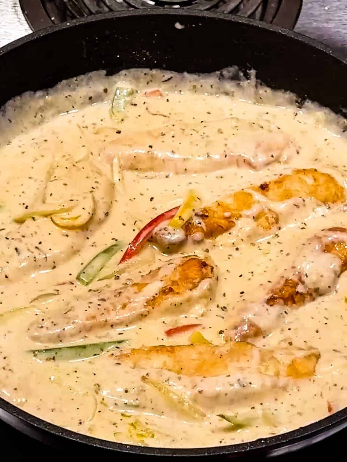 Easy Creamy Chicken Scampi - Pudge Factor
