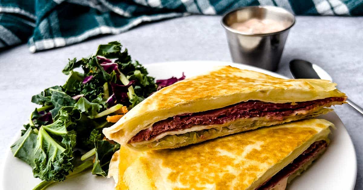 Quick and Easy Reuben Wrap - Pudge Factor
