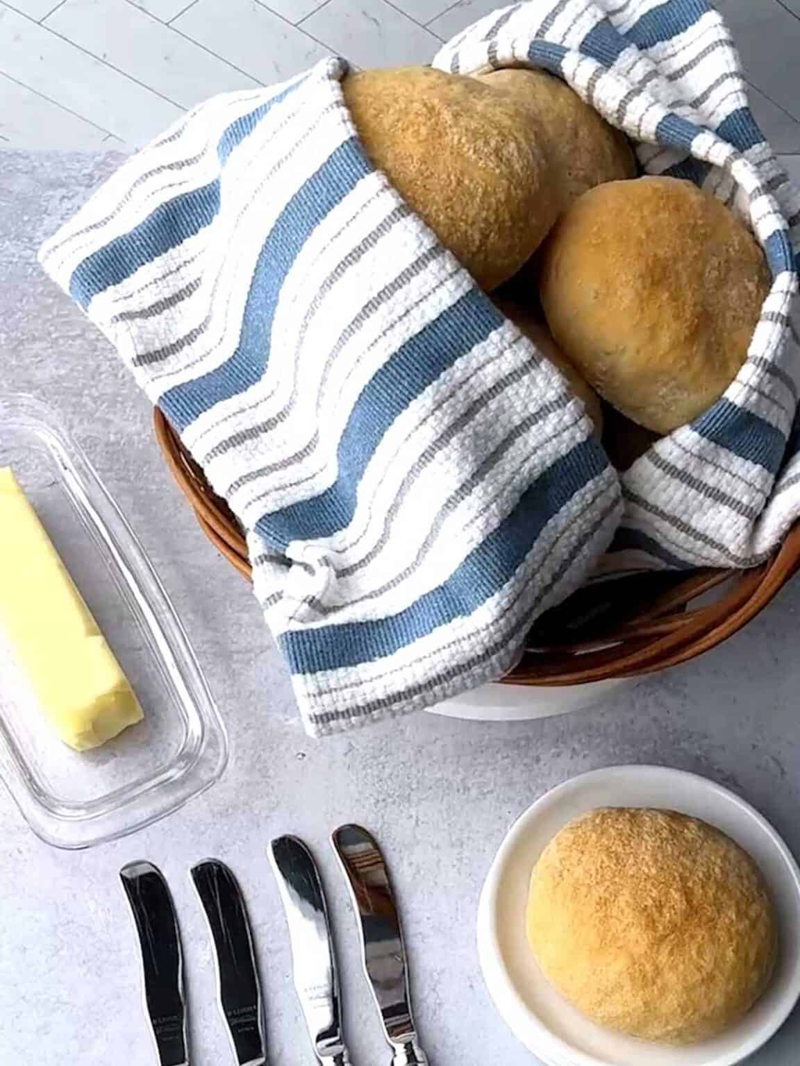 Homemade Crusty French Bread Rolls (Bread Machine) - Pudge Factor