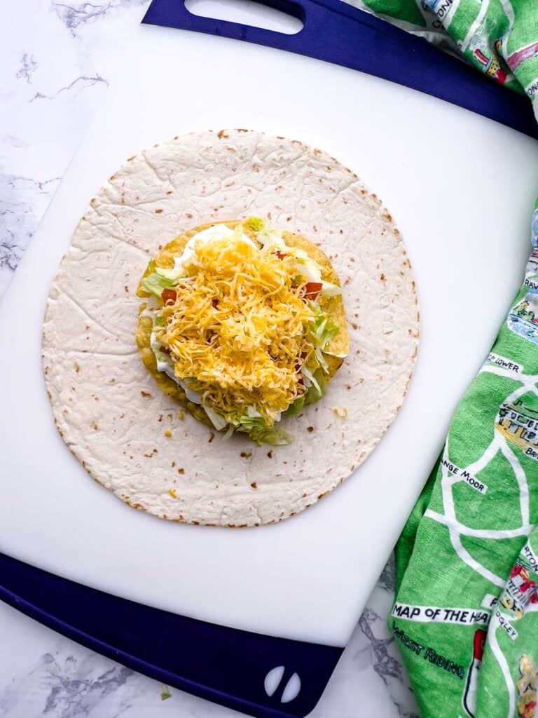 Tasty 7 Layer Quesadilla Wrap - Pudge Factor