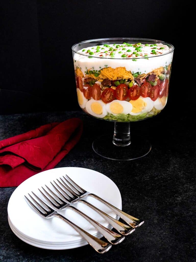 Classic Southern Seven-Layer Salad (Spectacular Side Dish) - Pudge Factor