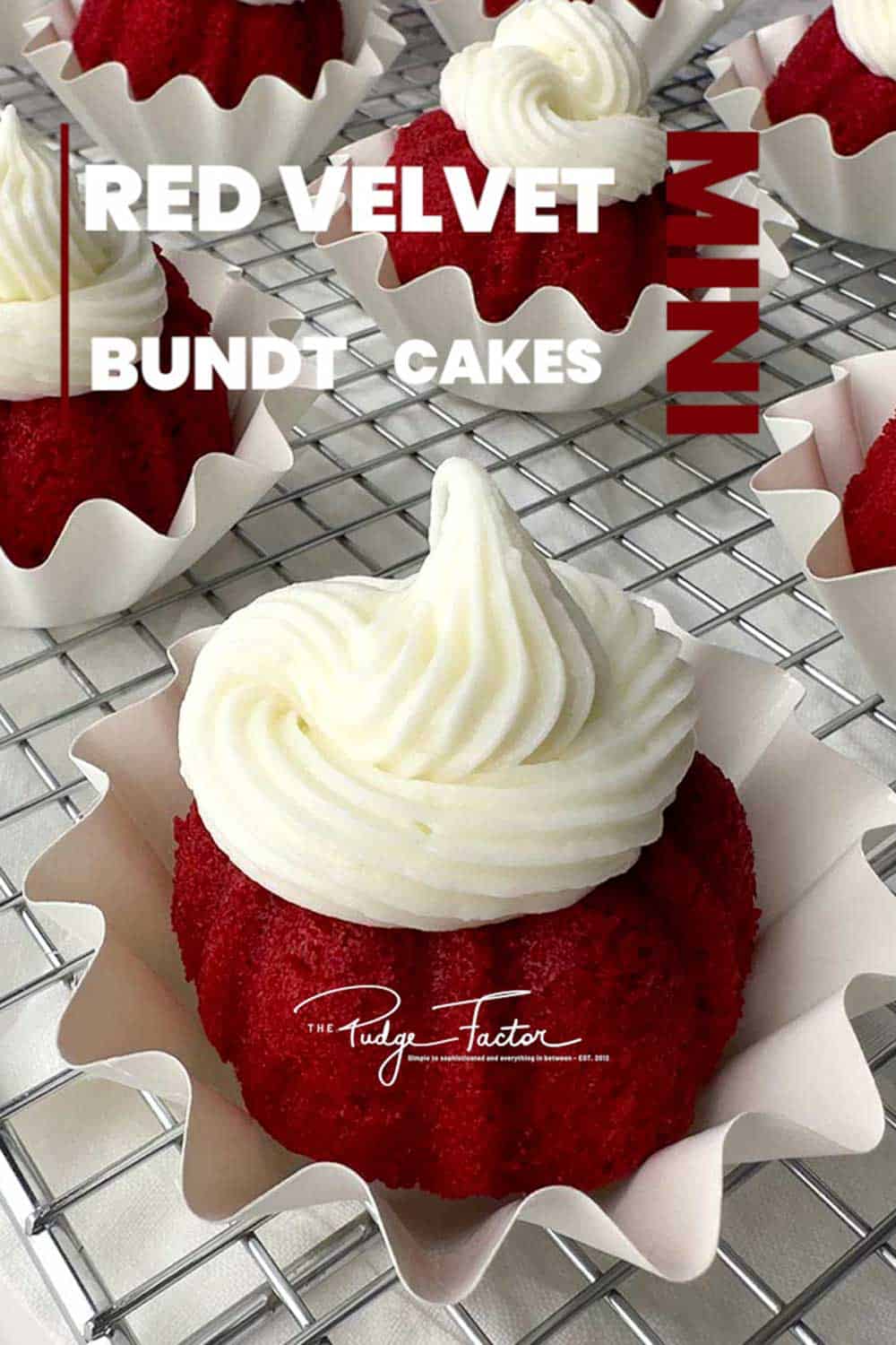 Mini Red Velvet Bundt Cakes - Pudge Factor