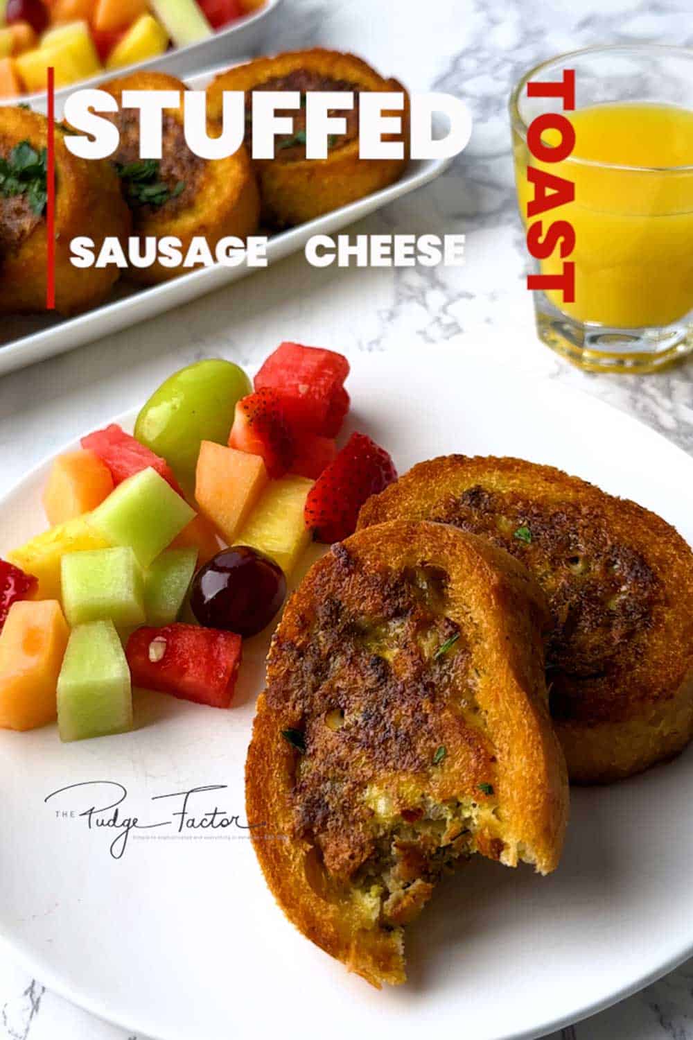 Crispy Stuffed Sausage Cheese Toast - Pudge Factor