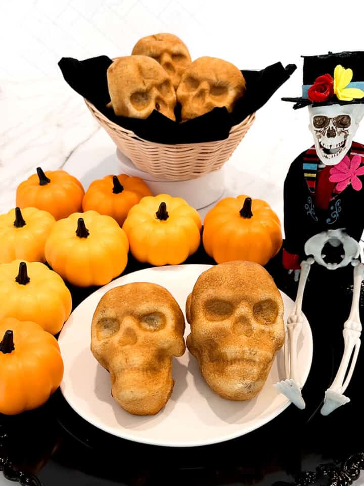 Creepy Chicken Pot Pie Skulls - Spooky Halloween Snack - Pudge Factor