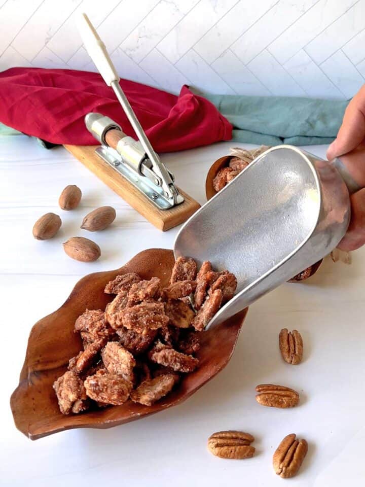 Easy Homemade Southern Stovetop Caramelized Pecans - Pudge Factor