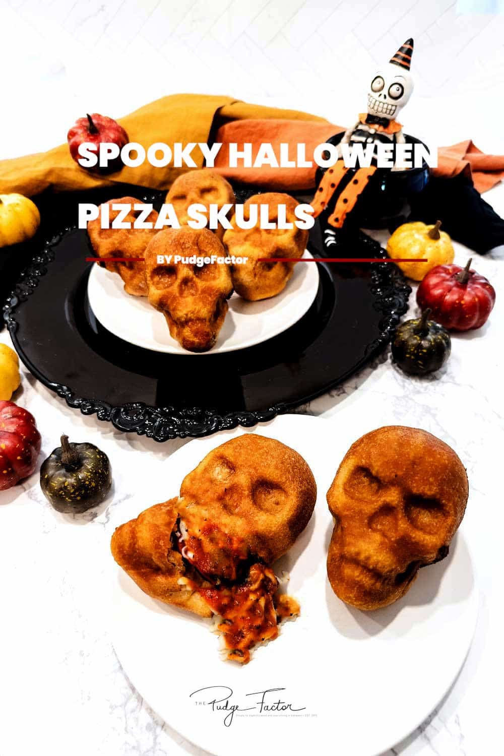 Spooky Halloween Pizza Skulls - Pudge Factor