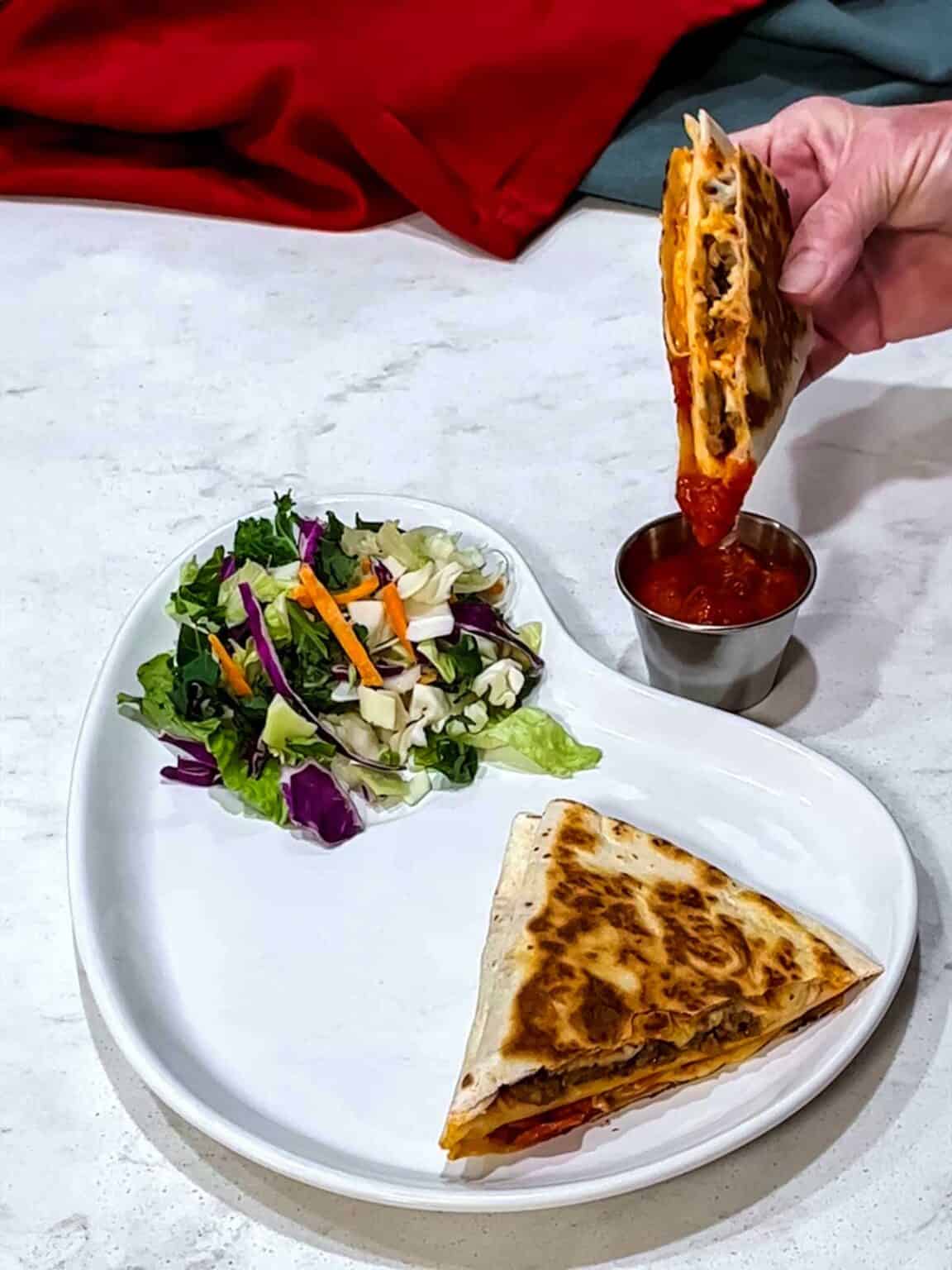 Sausage and Pepperoni Pizza Wrap - Pudge Factor