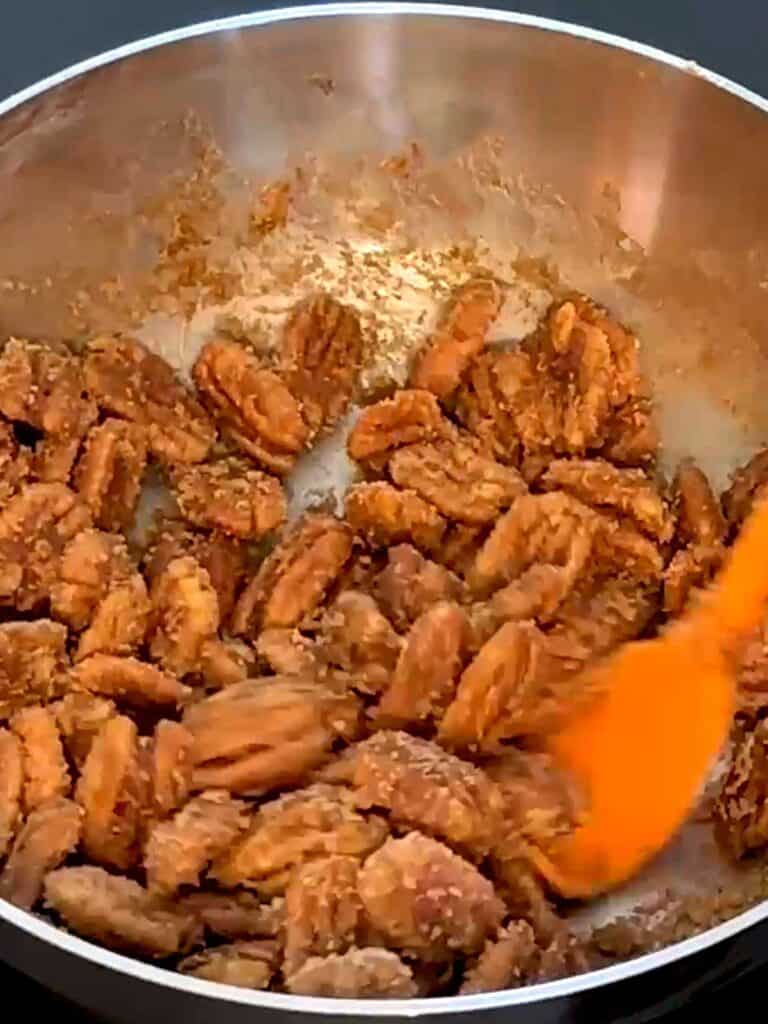 Easy Homemade Southern Stovetop Caramelized Pecans - Pudge Factor