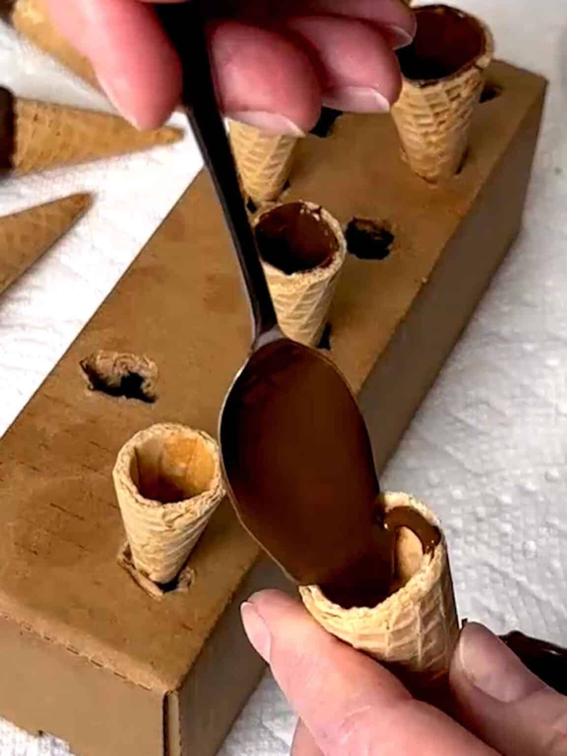 Mini Chocolate Covered Peanut Butter Cones (Irresistible) - Pudge Factor
