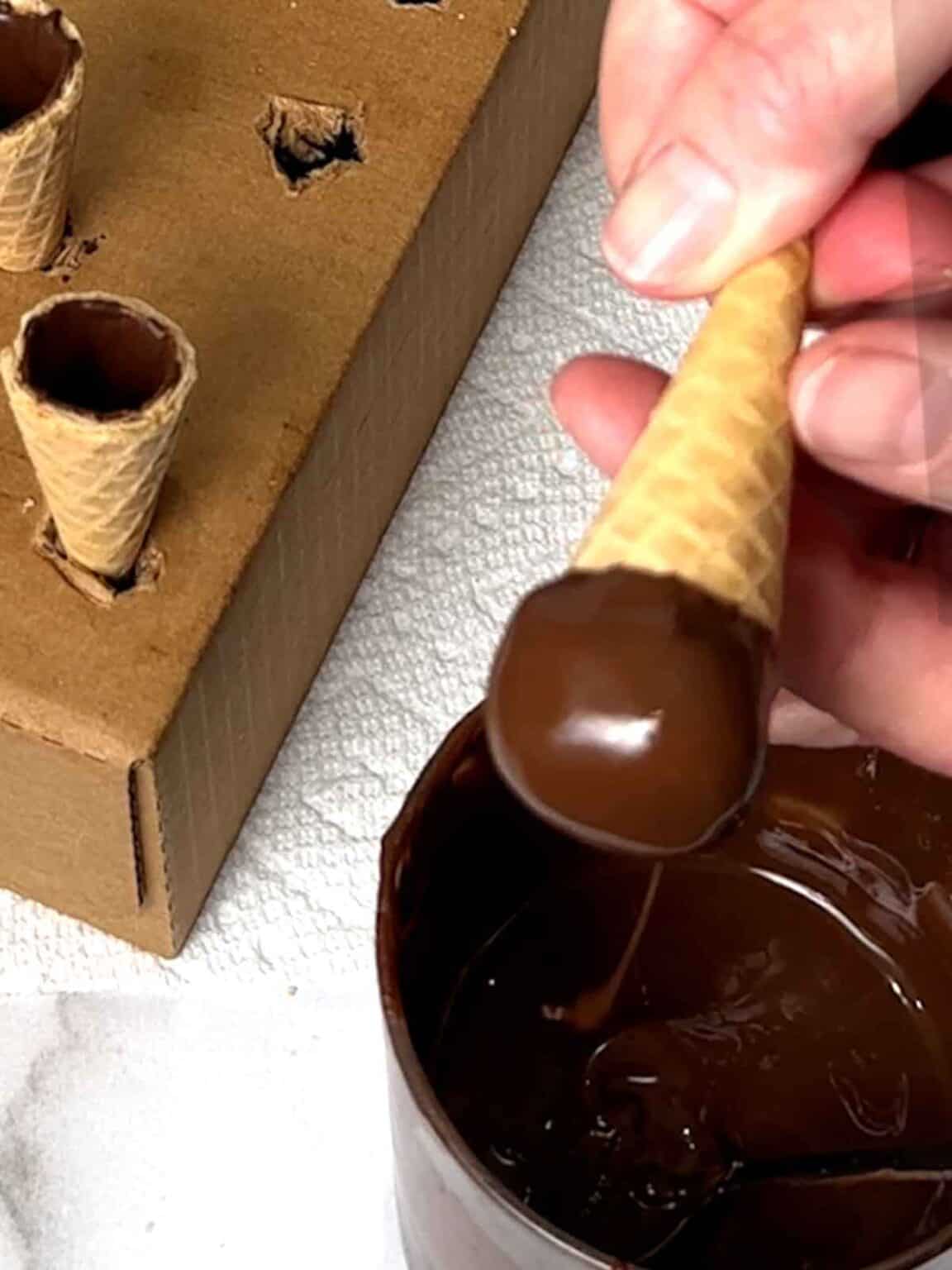 Mini Chocolate Covered Peanut Butter Cones (Irresistible) - Pudge Factor
