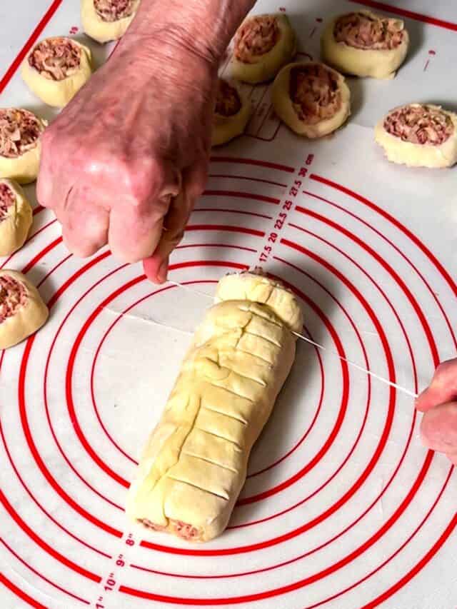 Reuben Pinwheels in Puff Pastry - Quick and Easy - Pudge Factor