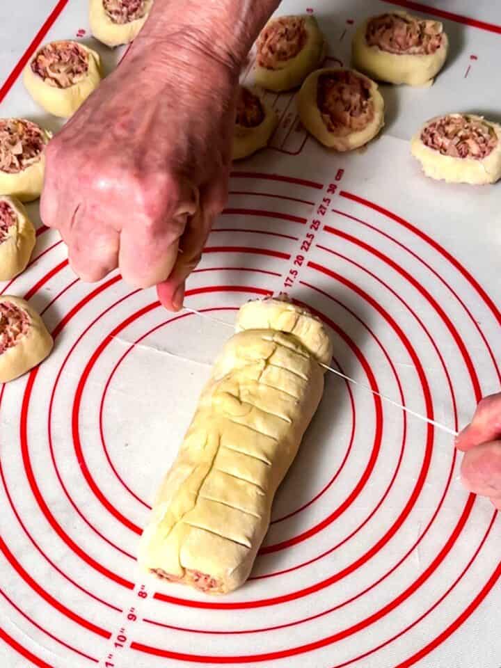 Reuben Pinwheels in Puff Pastry - Quick and Easy - Pudge Factor