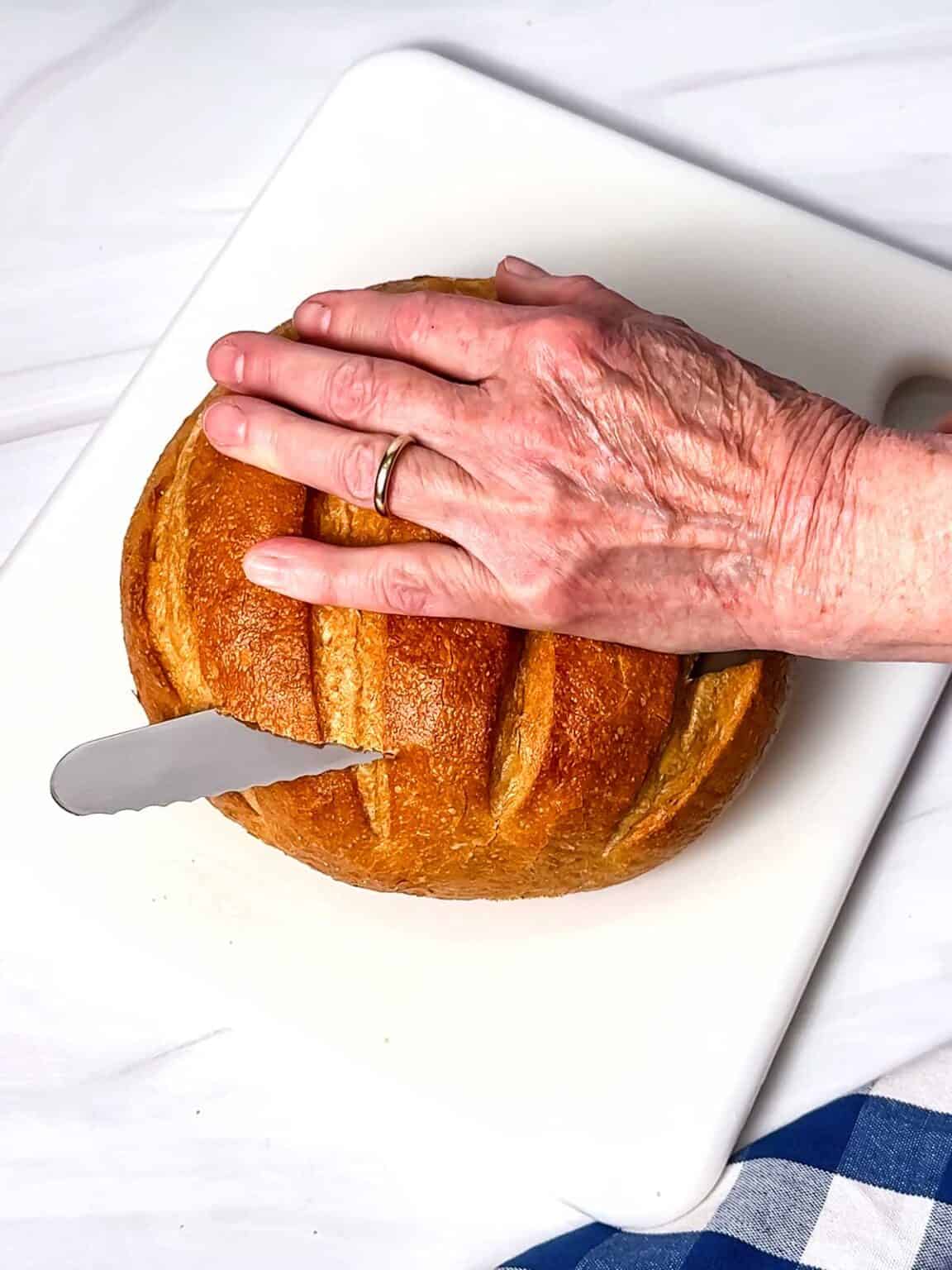 Cold Spinach Dip in a Bread Bowl - Pudge Factor