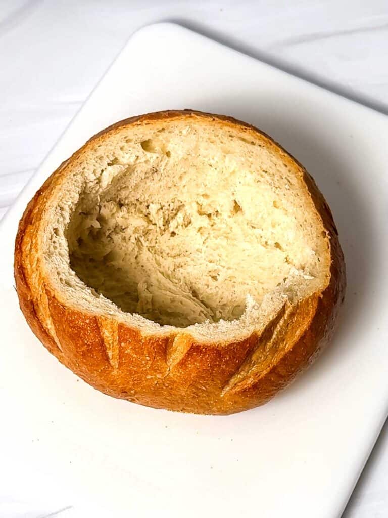 Cold Spinach Dip in a Bread Bowl - Pudge Factor