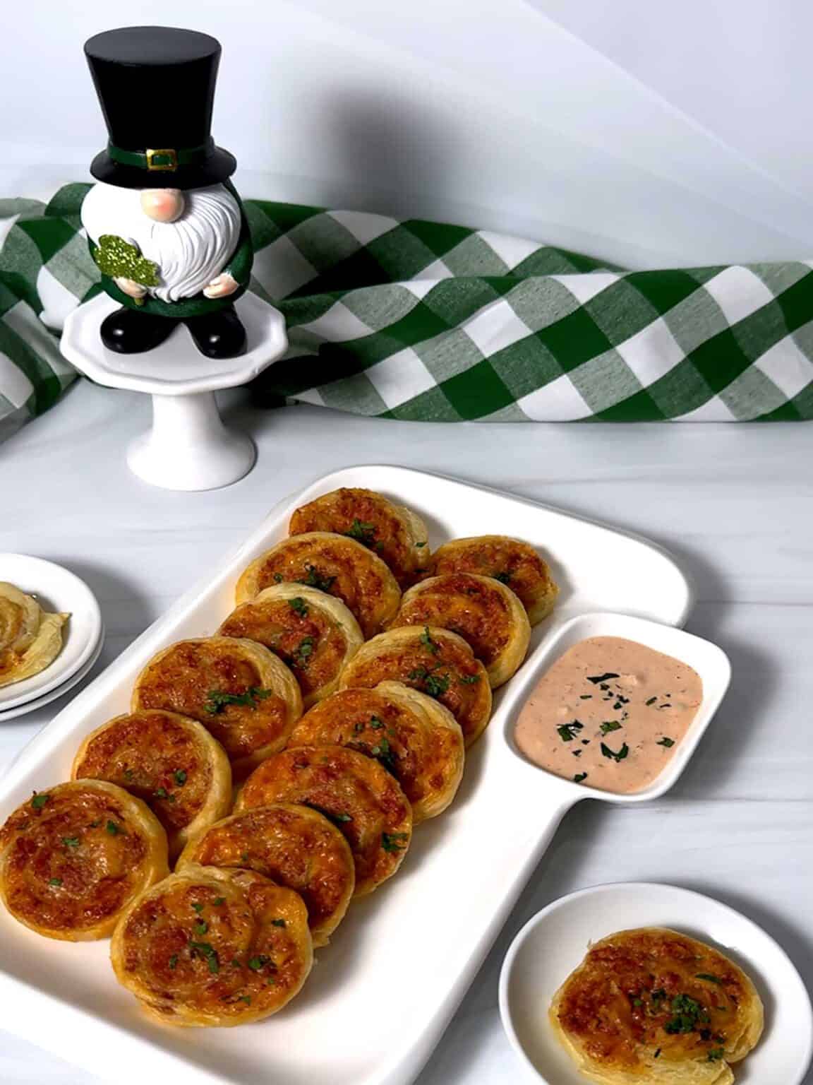 Reuben Pinwheels in Puff Pastry - Quick and Easy - Pudge Factor