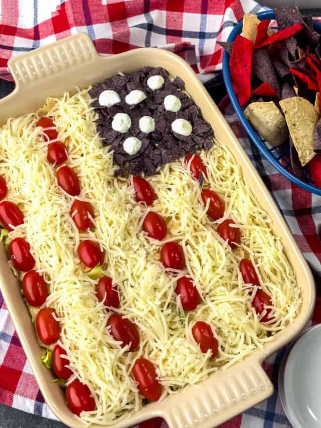 Patriotic Taco Salad - Pudge Factor