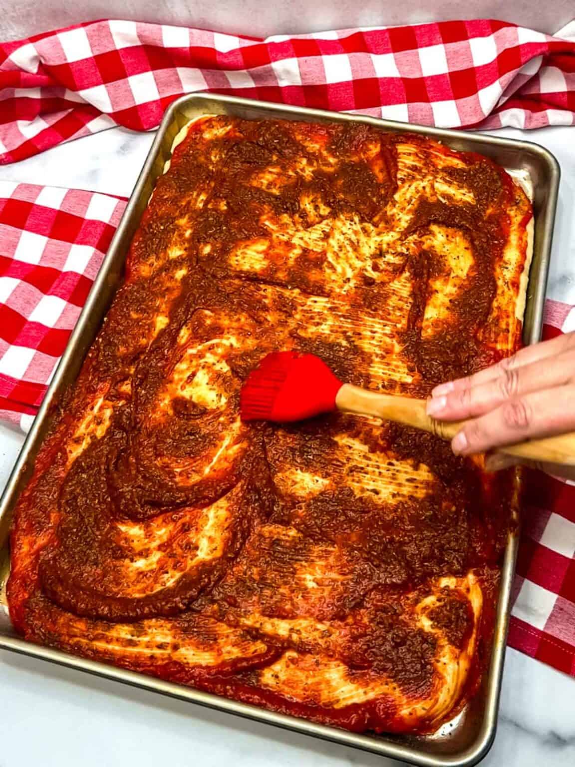 Easy Four-Cheese Sheet Pan Pizza - Pudge Factor