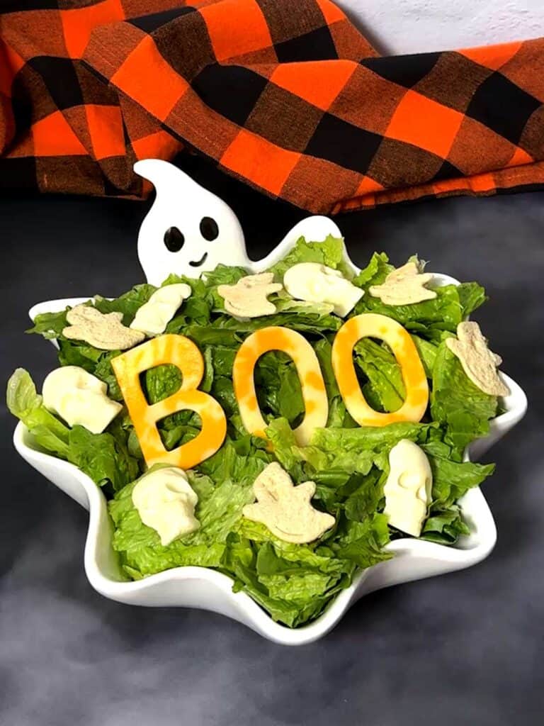Ghostly Caesar Salad: A Halloween Treat - Pudge Factor
