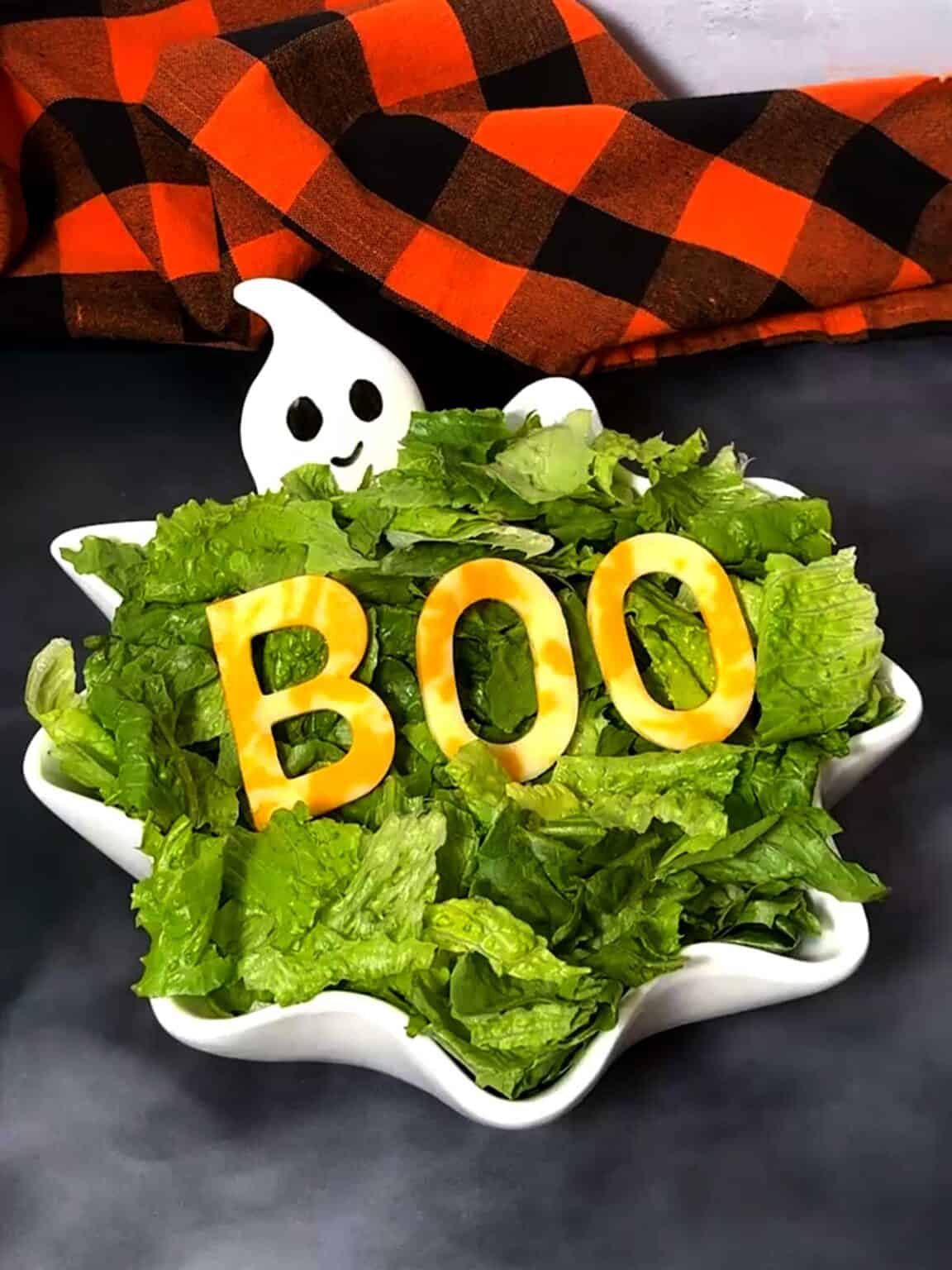 Ghostly Caesar Salad: A Halloween Treat - Pudge Factor