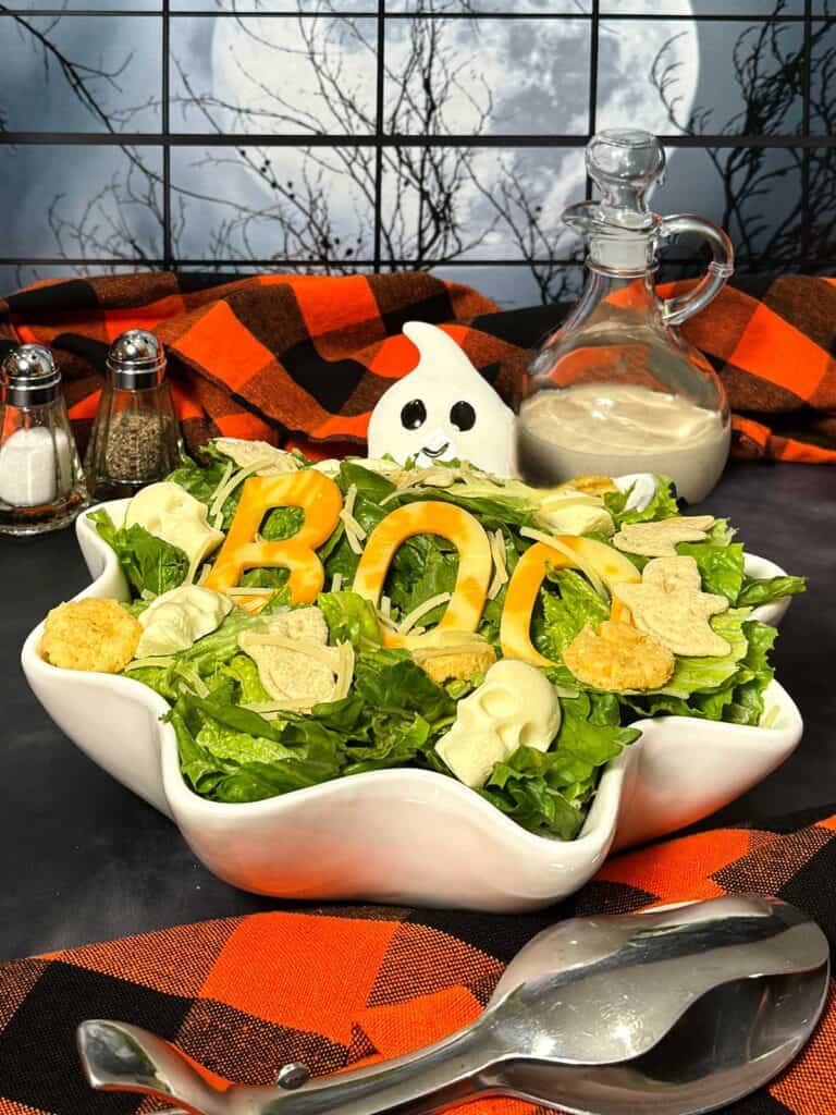 Ghostly Caesar Salad: A Halloween Treat - Pudge Factor