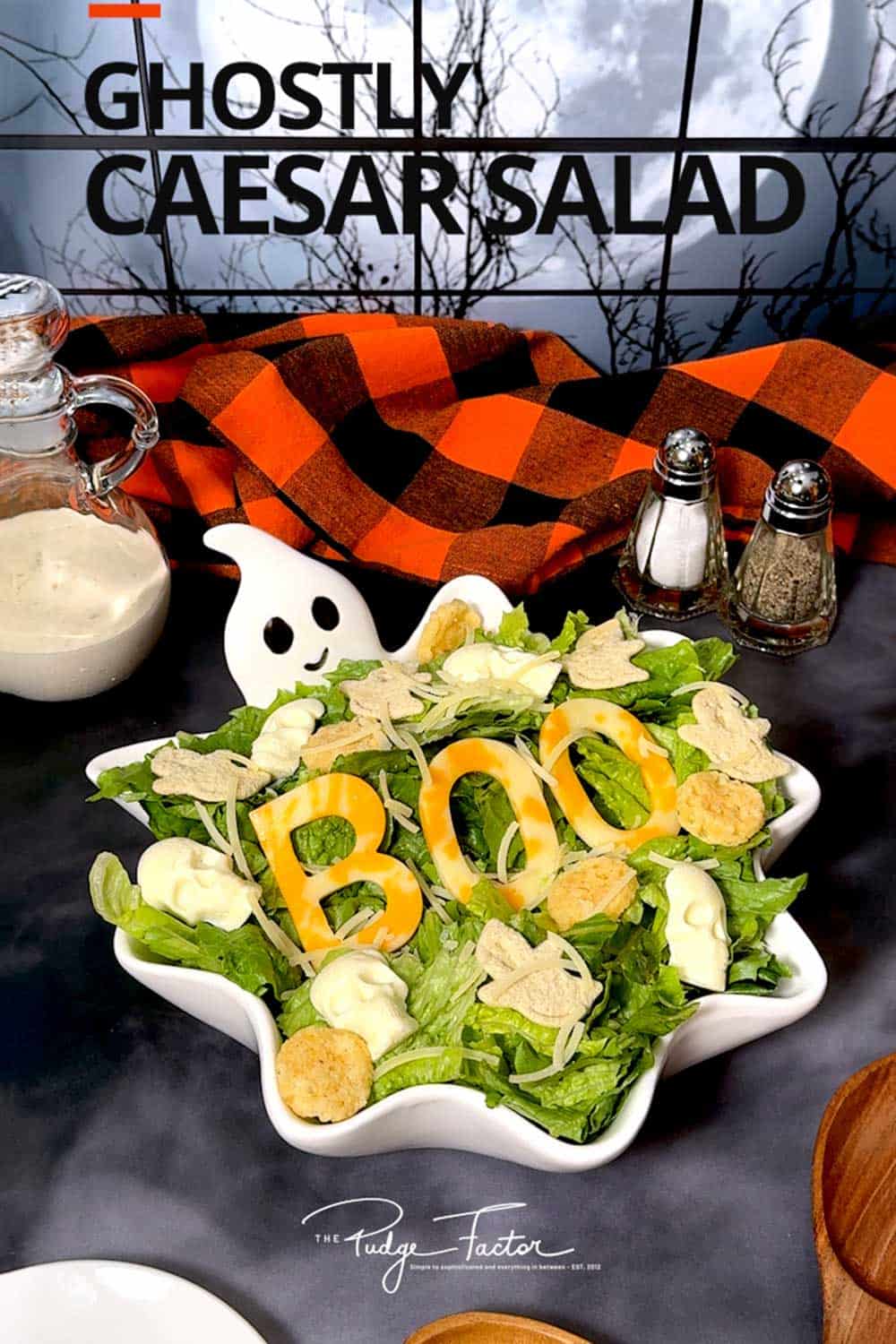 Ghostly Caesar Salad: A Halloween Treat - Pudge Factor