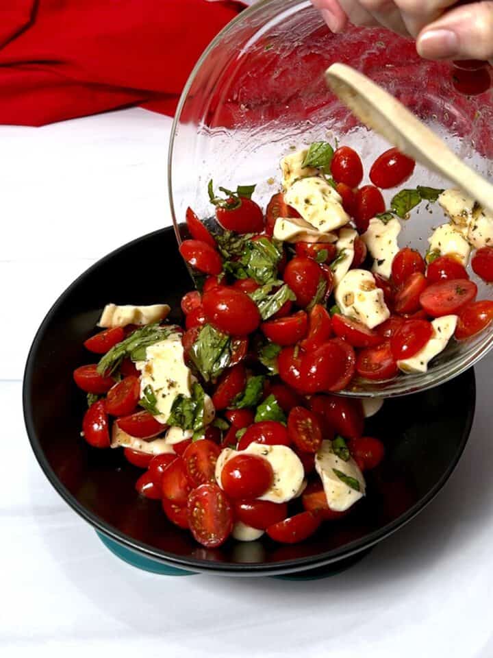 Spooky Caprese Skull Salad & Bruschetta Bites - Pudge Factor