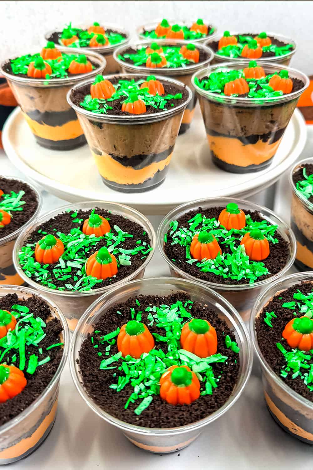 Easy No-Bake Pumpkin Patch Dirt Cups - Pudge Factor
