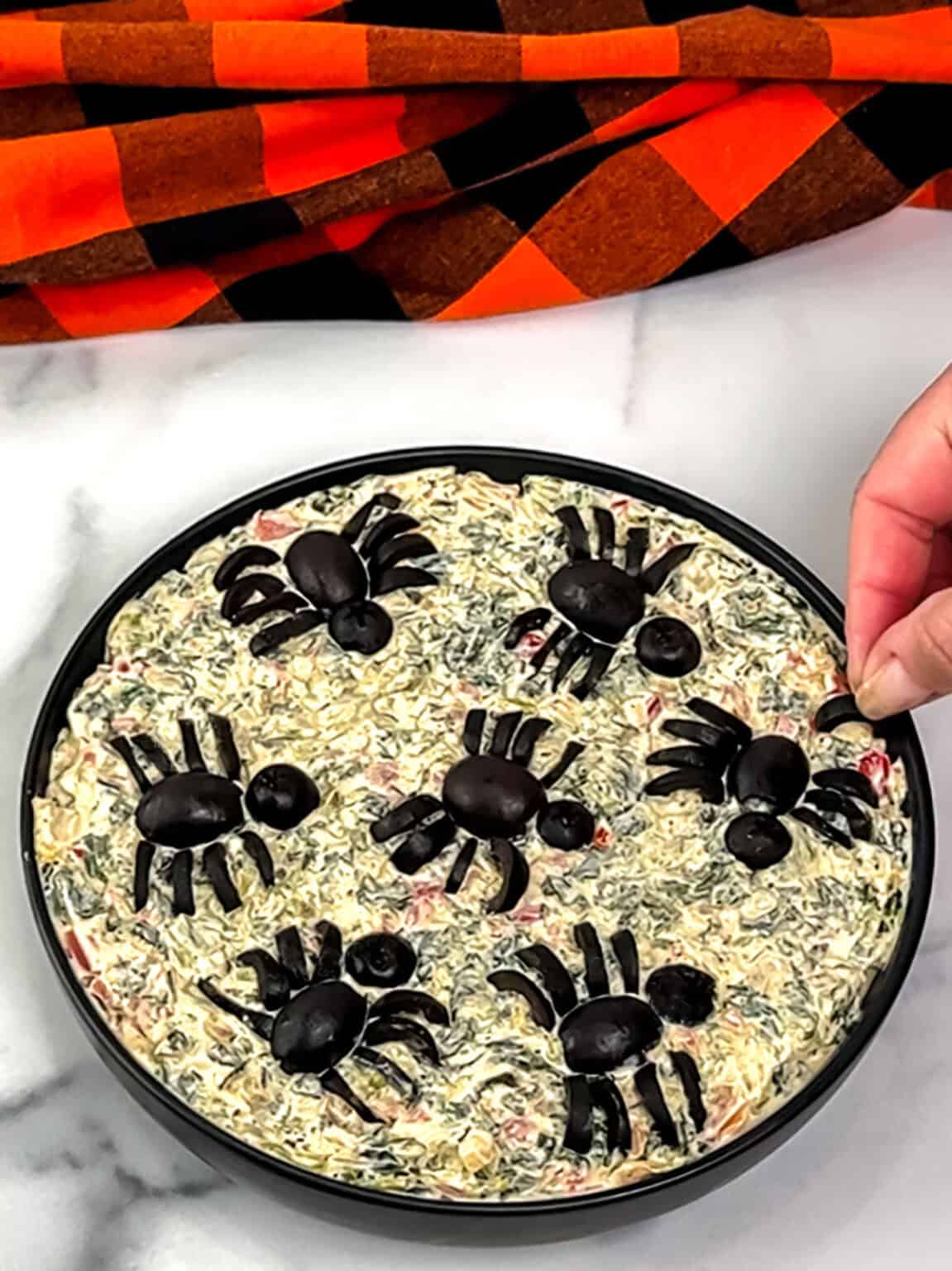 Spooky Spinach Dip - Pudge Factor