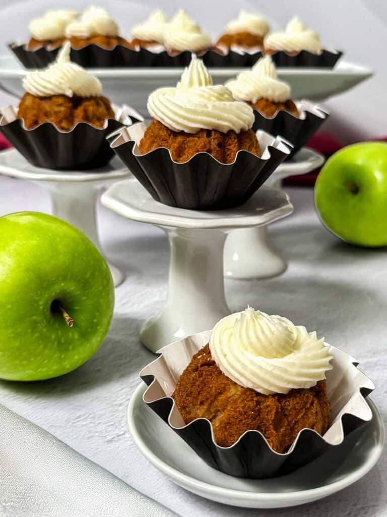Apple Pie Bundtinis with Cream Cheese Frosting - Pudge Factor
