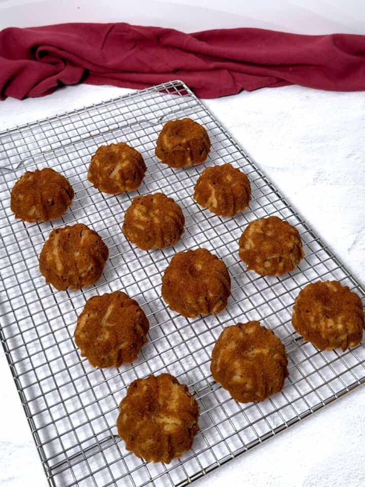 Apple Pie Bundtinis with Cream Cheese Frosting - Pudge Factor