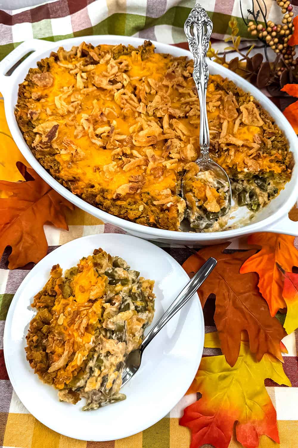 Green Bean Stuffing Casserole - Pudge Factor