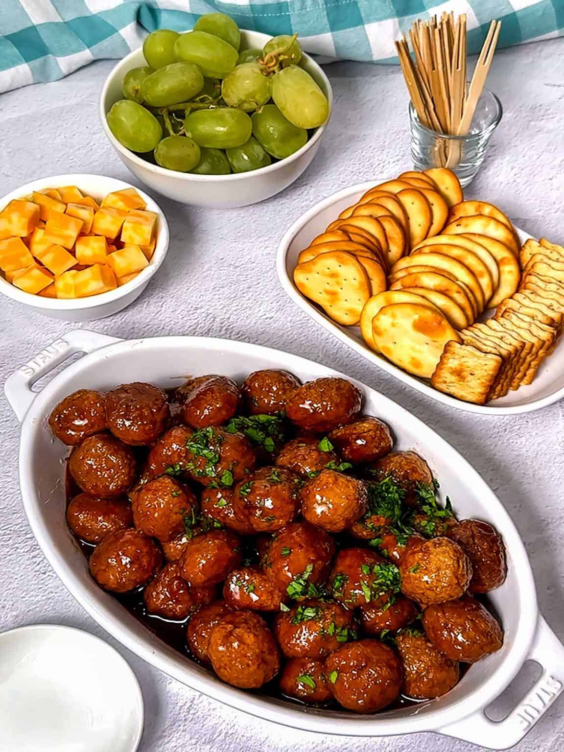 Quick and Easy Sweet & Tangy BBQ Meatballs - Pudge Factor