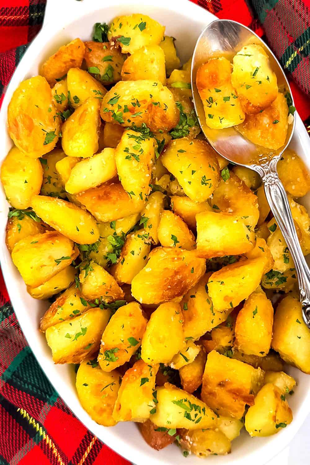 Easy Crispy English Roasted Potatoes - Pudge Factor